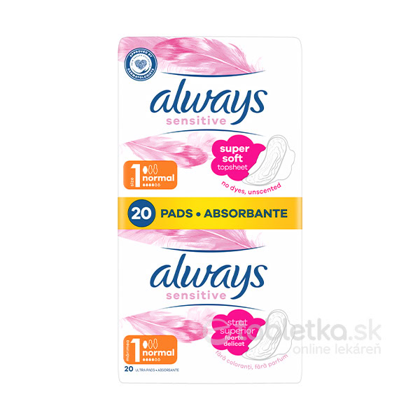Always Ultra Sensitive Super Plus vložky s krídelkami 16ks | etabletka