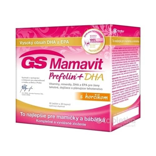 GS Mamavit Prefolin + DHA 30 tbl + 30 cps | etabletka