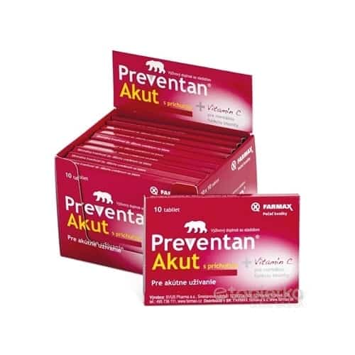 FARMAX Preventan Akut s novou príchuťou, box tbl (obohatený o vitamín C ...