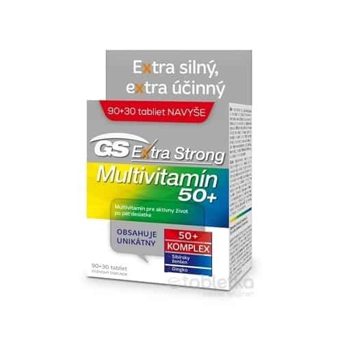 GS Extra Strong Multivitamín 50+, 90+30 tbl navyše | etabletka