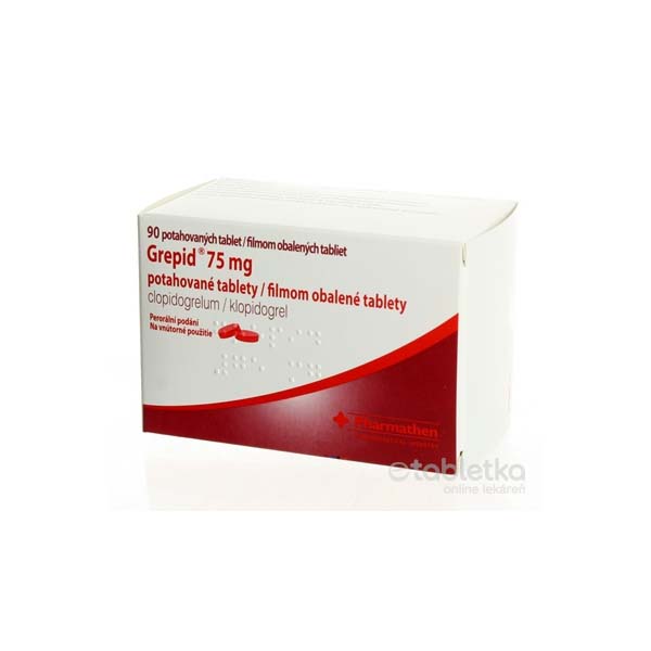 Grepid 75 mg filmom obalené tablety | etabletka