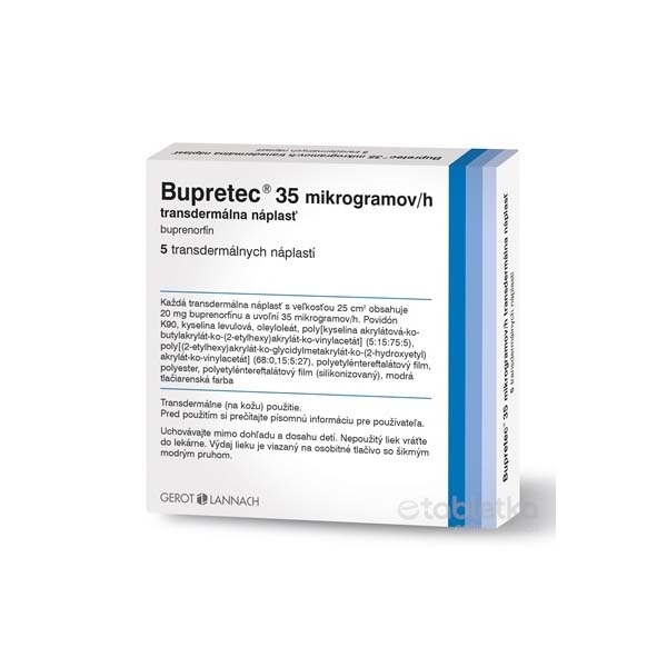 Bupretec 35 mikrogramov/h transdermálna náplasť | etabletka