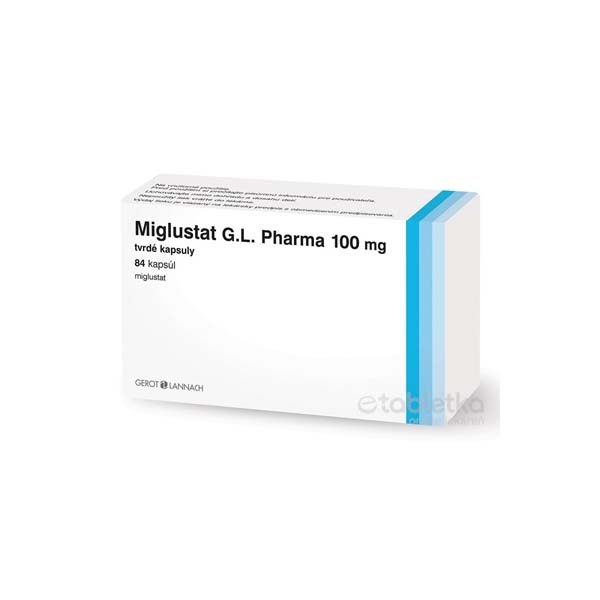 Miglustat G.L. Pharma 100 mg tvrdé kapsuly | etabletka