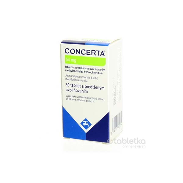 CONCERTA 54 mg tablety s predĺženým uvoľňovaním | etabletka