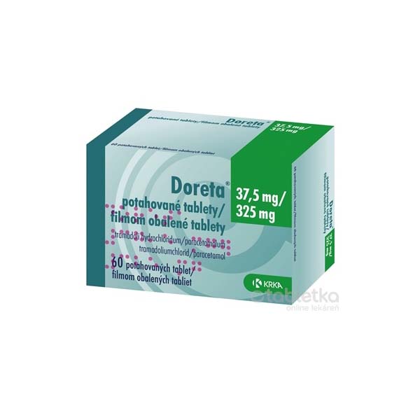 Doreta 37,5 mg/325 mg filmom obalené tablety | etabletka