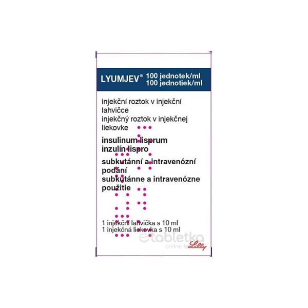 Lyumjev 100 jednotiek/ml v injekčnej liekovke | etabletka