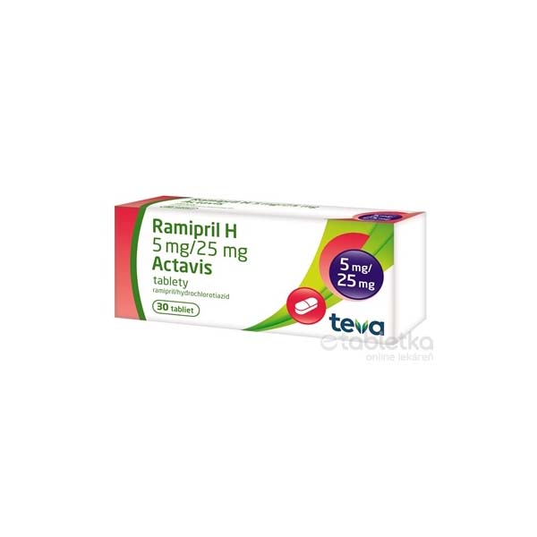 Ramipril H 5 mg/25 mg Actavis | etabletka