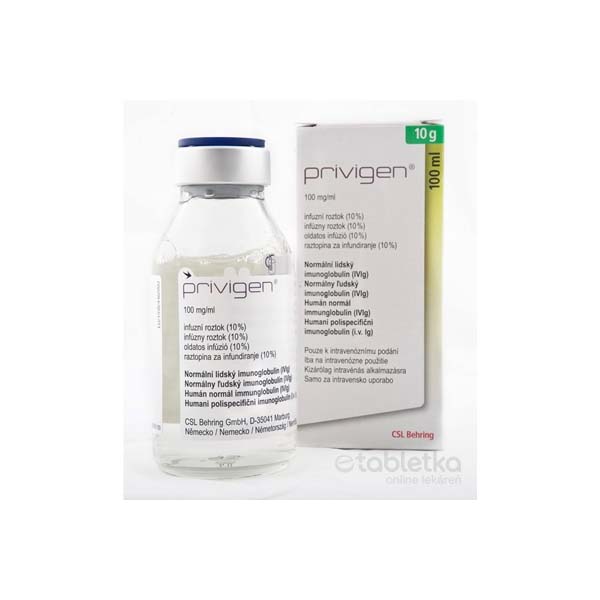 Privigen 100 mg/ml infúzny intravenózny roztok | etabletka