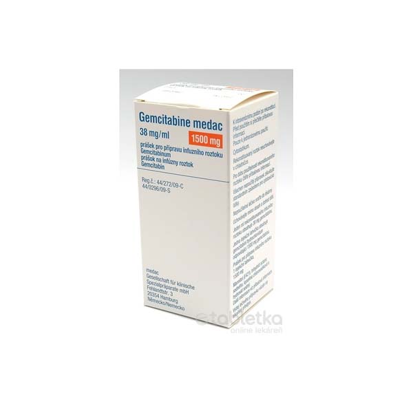 Gemcitabine medac 38 mg/ml prášok na inf. roztok | etabletka