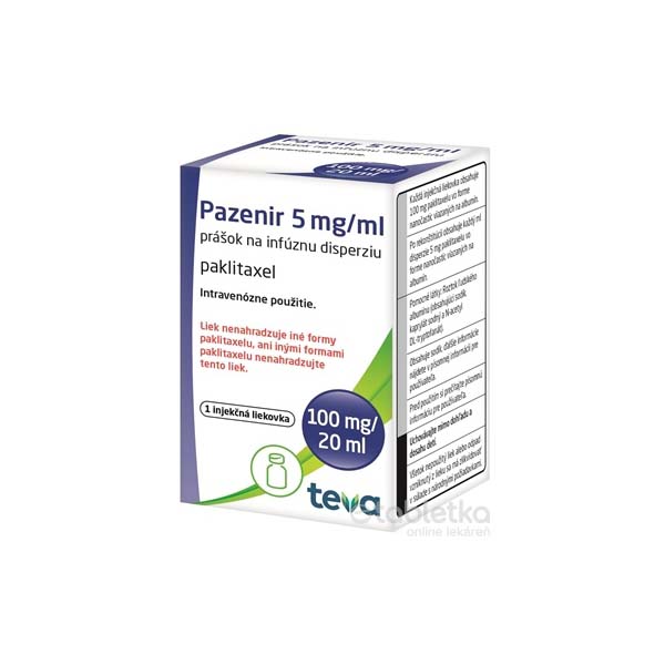 Pazenir 5 mg/ml prášok na infúznu disperziu | etabletka