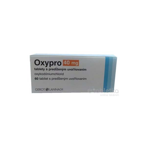 Oxypro 40 mg tablety s predĺženým uvoľňovaním | etabletka