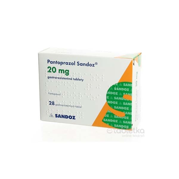 Pantoprazol Sandoz 20 mg gastrorezistentné tablety | etabletka
