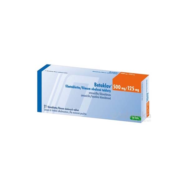 Betaklav 500 mg/125 mg filmom obalené tablety | etabletka