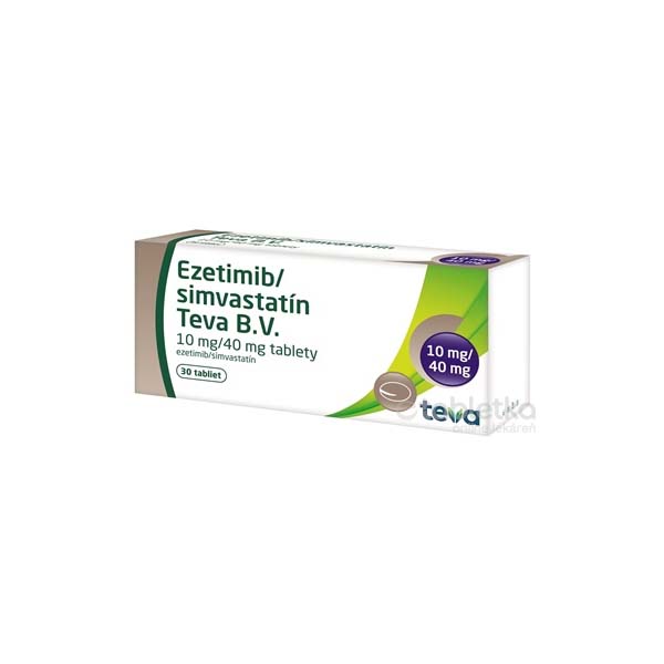Ezetimib/simvastatín Teva B.V. 10 mg/40 mg | etabletka