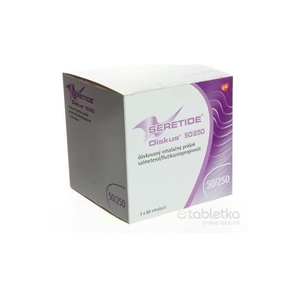 Seretide Diskus 50 mikrogramov/250 mikrogramov | etabletka