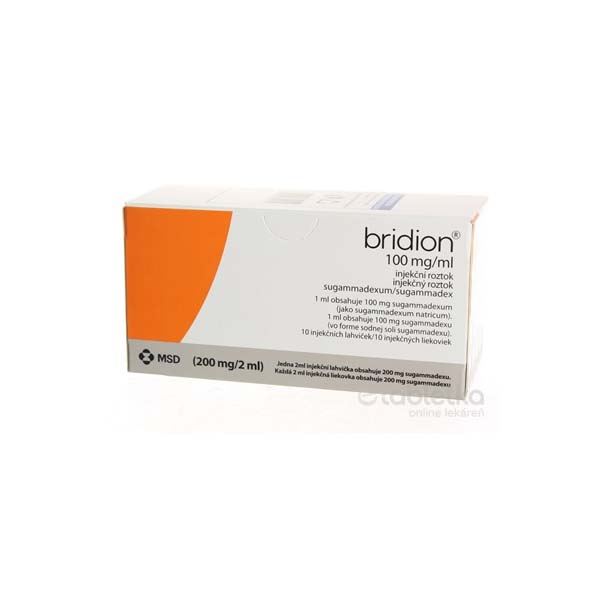 Bridion 100 mg/ml injekčný roztok | etabletka