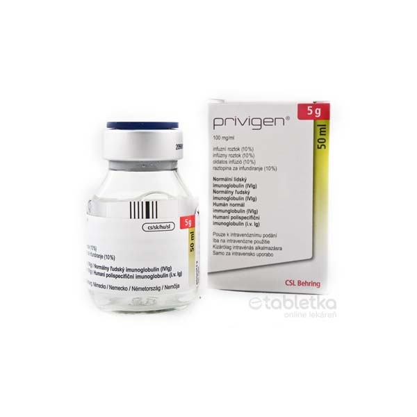 Privigen 100 mg/ml infúzny intravenózny roztok | etabletka