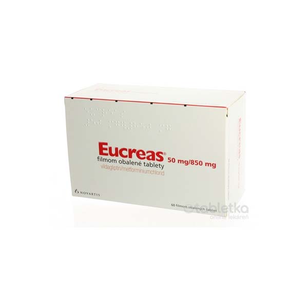 Eucreas 50 mg/850 mg filmom obalené tablety | etabletka
