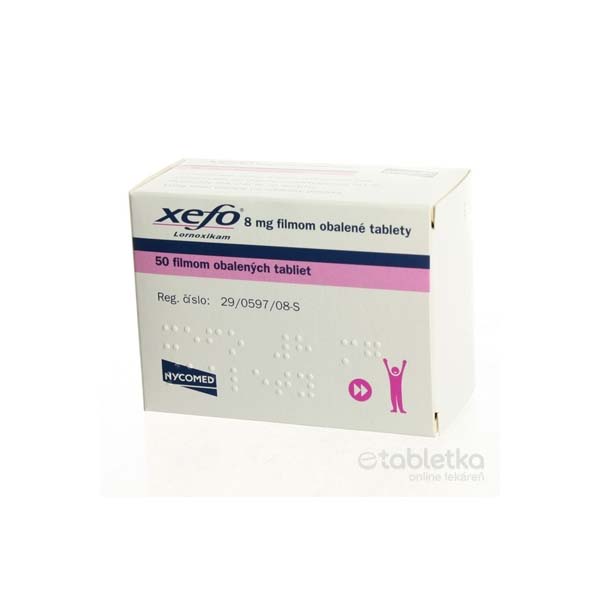 Xefo 8 mg filmom obalené tablety | etabletka
