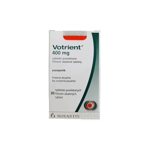 Votrient 400 mg filmom obalené tablety | etabletka