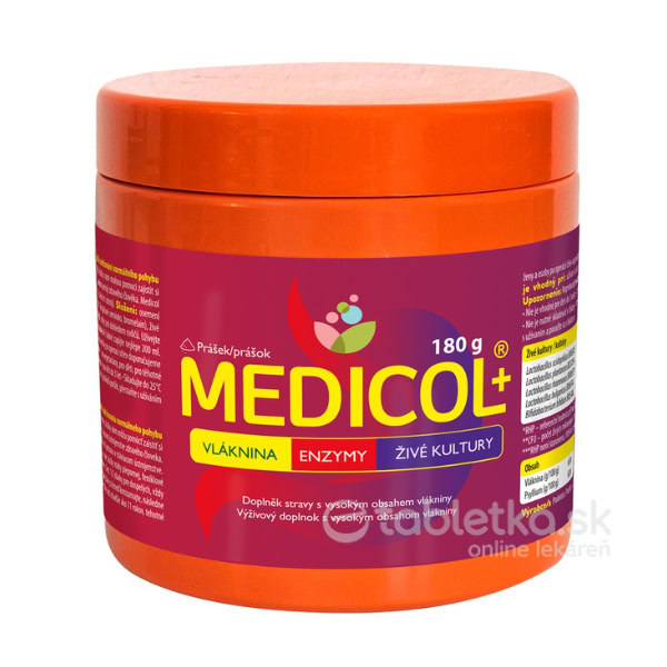MEDICOL Plus Vláknina, Enzýmy, Živé kultúry 180g | etabletka
