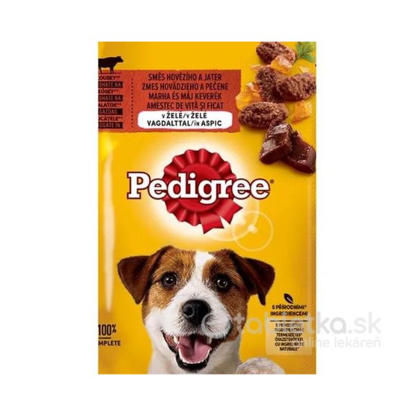 Mars PEDIGREE kapsička dog ADULT zmes hovädzieho a pečene v želé ...
