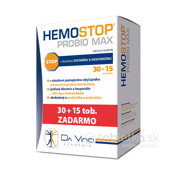 HEMOSTOP PROBIO MAX Da Vinci 30+15 kapsúl | etabletka