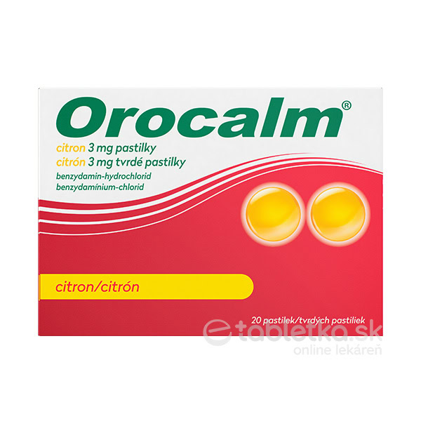 Orocalm citrón 3mg 20 pastiliek | etabletka