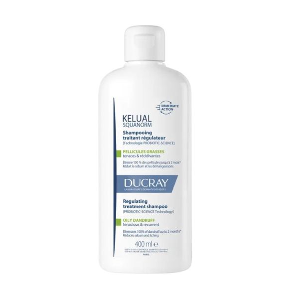 DUCRAY SQUANORM ošetrujúci šampón proti mastným lupinám 400ml | etabletka