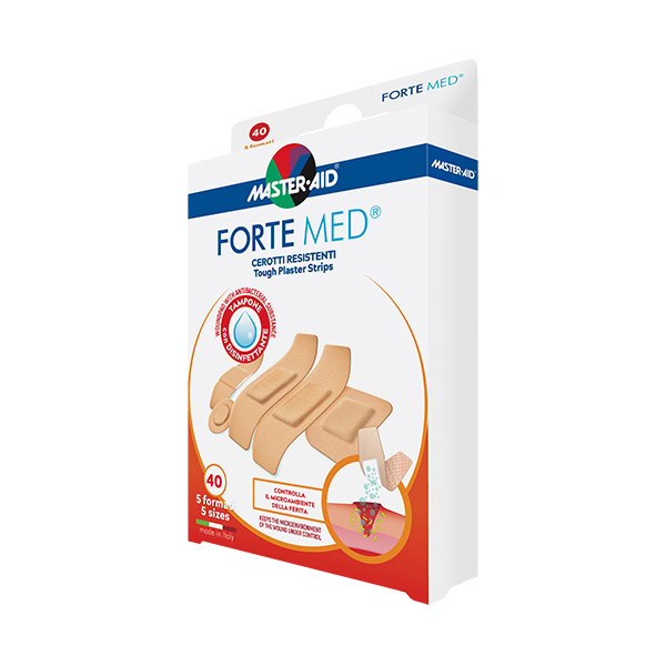 MASTER AID FORTE MED Náplasti pevné vodeodolné s antiseptickým ...
