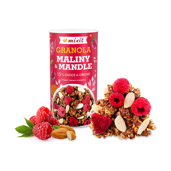 Mixit Granola z pece Maliny a mandle 440g | etabletka