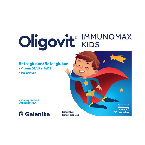 Oligovit IMMUNOMAX KIDS Beta-glukán 30 vreciek | etabletka