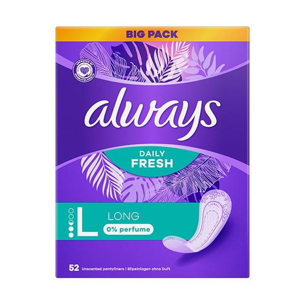 Always Daily Long FRESH intímky 52 kusov | etabletka