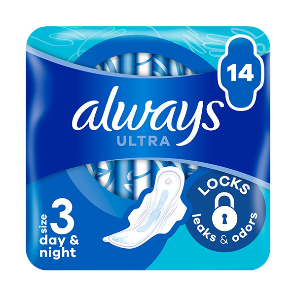 Always Ultra Day & Night hygienické vložky 14 kusov | etabletka