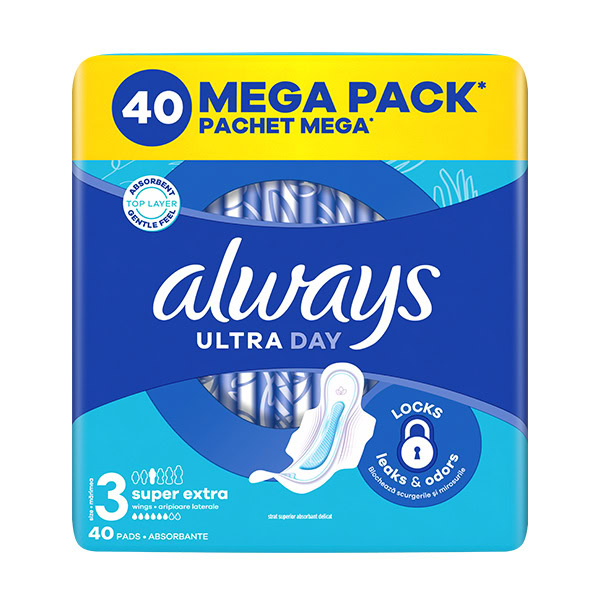 Always Ultra Day & Night hygienické vložky 40 kusov | etabletka