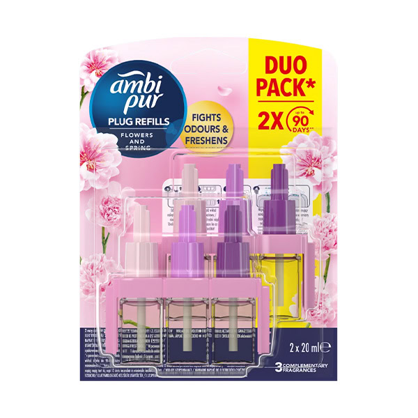 Ambi Pur FLOWERS & SPRING náplň do osviežovača 2x20ml | etabletka