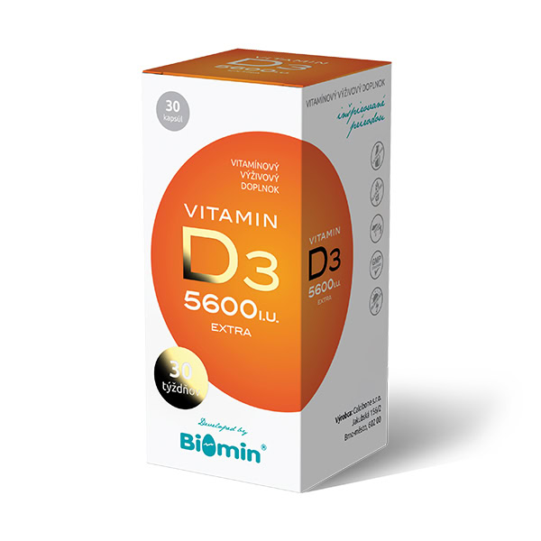 BIOMIN CALCIBONE Vitamin D3 EXTRA 5600 I.U. 30 kapsúl | etabletka