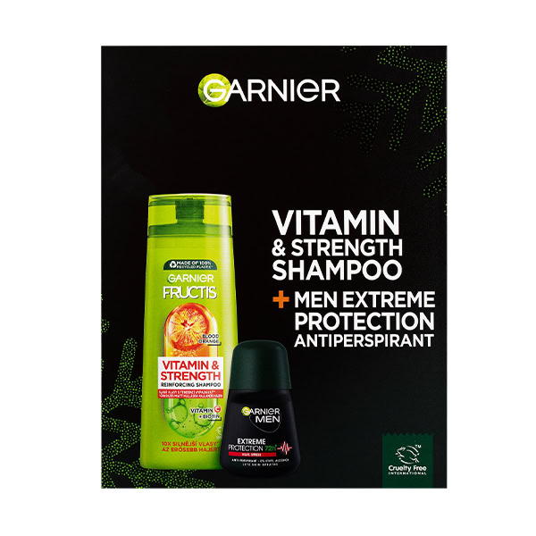 GARNIER Fructis Vitamin & Strength šampón + Men antiperspirant set ...